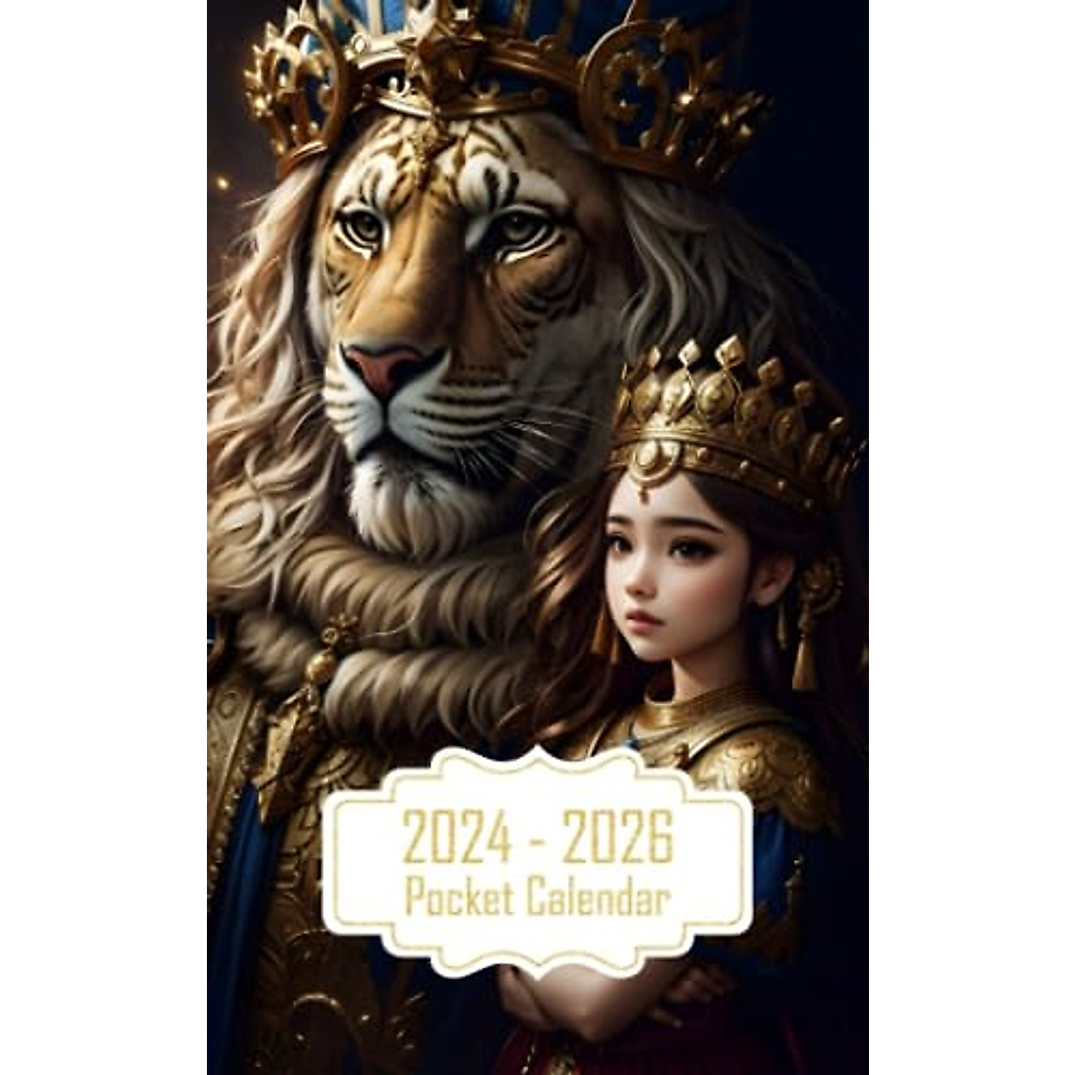 Pocket Calendar 2024-2026: Two-Year Monthly Planner for Purse , 36 Months from January 2024 to December 2026 | King and daughter