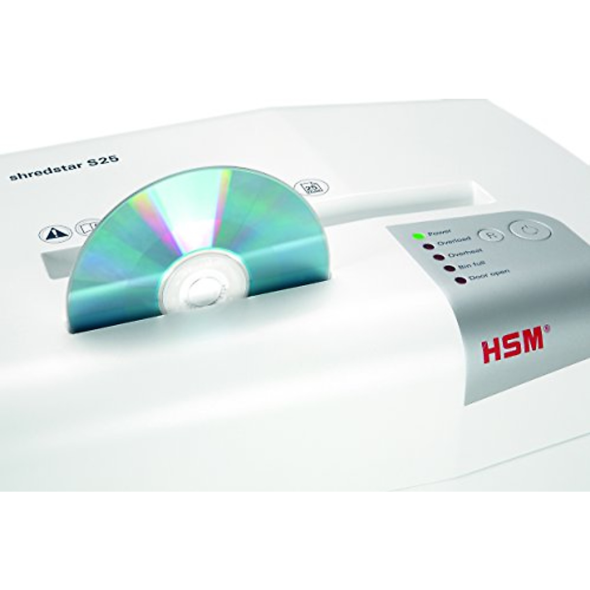 HSM shredstar S25 Strip-Cut Shredder; Shreds Up to 25 Sheets; 6.9-Gallon Capacity Shredder, White