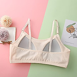 TOPQ Girls Bras 10-12 Years Old Cute Clothes for Girls 10-12 Teen Bras for Girls Ages 12-14 Training Bras for Girls 14- Bra (6PC, One Size)