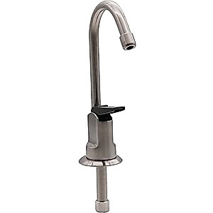 Westbrass CO132-20 6" Touch-Flo Style Pure Cold Water Dispenser Faucet Kit with Filter, 2-Pack Replacement Cartridges, Kitchen Sink Basket Strainer & Waste Disposal Trim Set, Stainless Steel