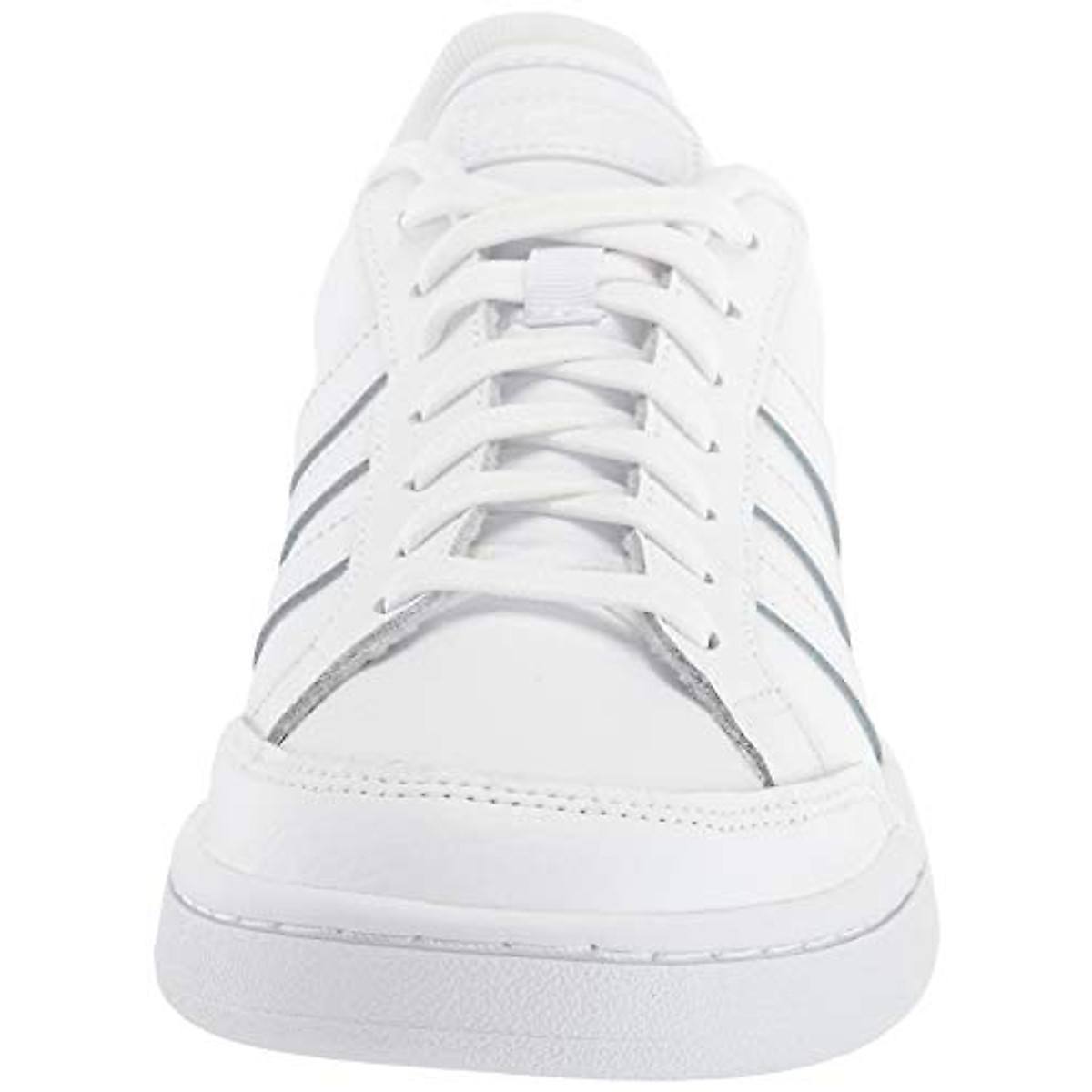 adidas Women's Grand Court SE Tennis Shoe, White/White/Orange tint, 8.5