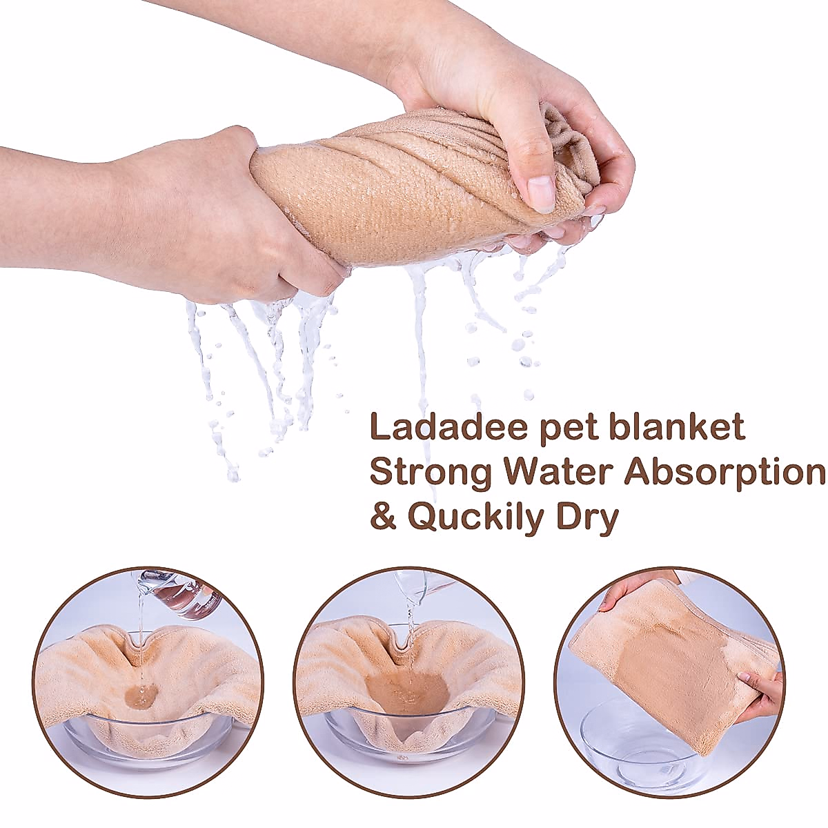 Ladadee 6 Pack Guinea Pig Blankets Soft Fleece Cage Liner for Hamster Rabbit etc Small Animal, Guinea Pig Washable Pee Pads Bedding Blankets