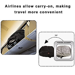 XCELLENT GLOBAL XG Rolling Backpack,19 inches Water Resistant Laptop Backpack with Wheels Stylish Carry on Laptop Bag Durable Quiet Wheels Packable Straps for Travel and Business Black