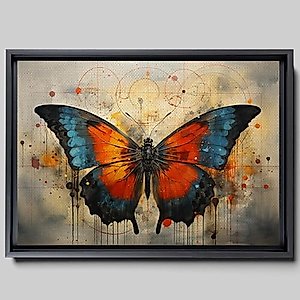 Abstract Painting Buy Canvas Wall Art, Butterfly Painting Art, Butterfly canvas, bedroom Butterfly wall art,Watercolor abstract Butterfly canvas painting