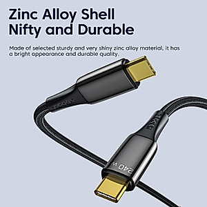 USB 4 Cable 3.3ft, 240W Fast Charging USB C Cable, 40 GbpsData Transfer Supports 8K@60hz HD Display, Compatible with Thunderbolt 4/3, iPhone 15 Pro Max, Apple Vision Pro, MacBook, Monitor (6.6Ft)