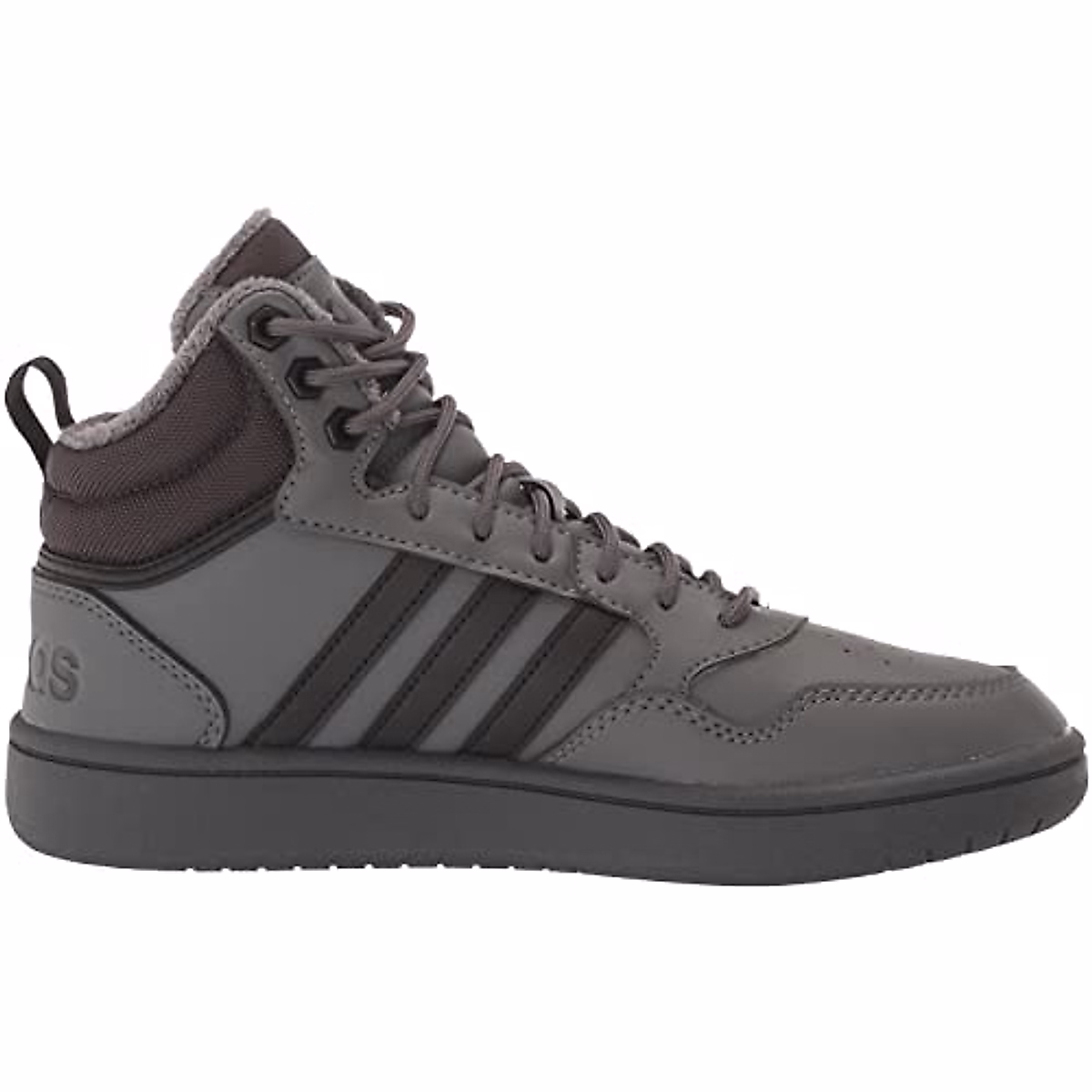 adidas Women's Hoops 3.0 Mid Basketball Shoe, Grey/Black/Carbon, 9