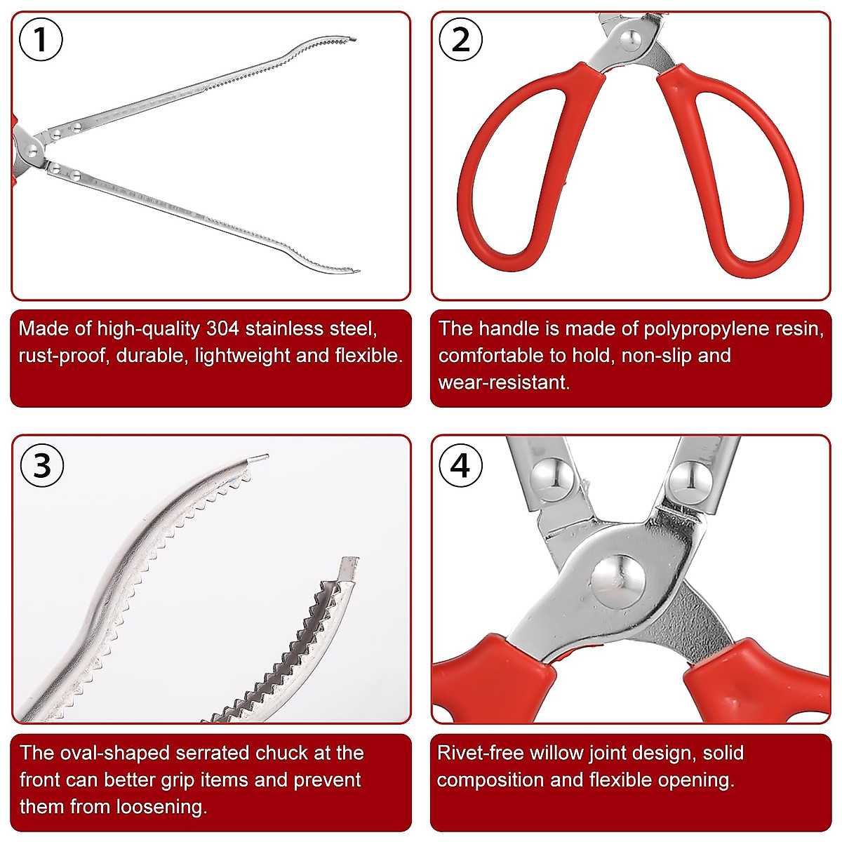 Reptile Feeding Tongs, 15 Inch Snake Feeding Tongs Anti-Skid Easy-Grip Extra Long Tweezers for Terrarium Corn Ball Python Accessories Axolotl Bearded Dragon Feeding Supplies