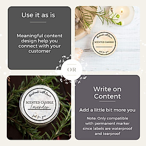 Mobiusea Creation Candle Label Roll | 2 Inch I 300pcs Waterproof Labels for Candle Making Supplies, Candle Tins, Candle Container, Candle Jars with lids, Candle Boxes Packaging