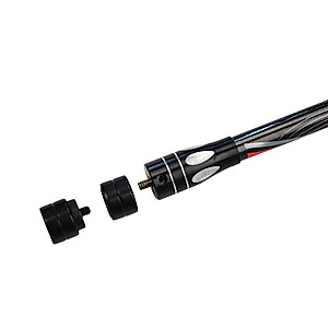 SHARROW 18” Archery Carbon Bow Stabilizer Aluminum Alloy Balance Rod System Extend Bar for Recurve Bow Compound Bow (Silver)