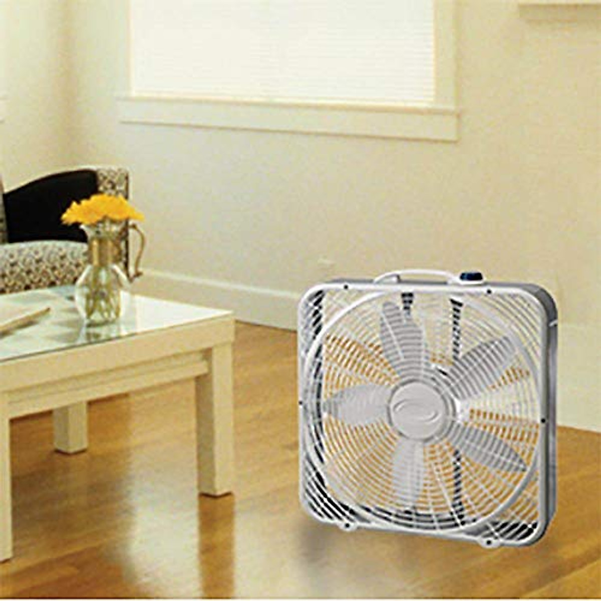 Lasko 20" Energy Efficient Basic Box Fan w/3 Speeds & Easy Carry Handle (2 Pack)