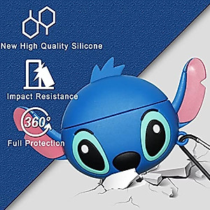 Bevulsel Replacement Case for Airpods 3 Earphone Case Cover Cute Stitc(2021), Funny Fashion Protective Silicone for AirPods Gen 3 Case Accessories Set Kit w/Ring for Teens Girls Kid(Big Ear)