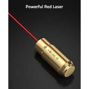 CVLIFE .45acp Bore Sight, Red Laser Bore Sight with Two Sets of Batteries