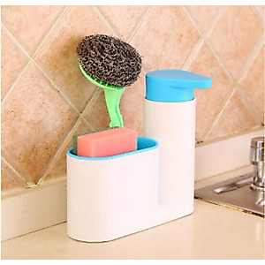 LUDSUY 1Pc Kitchen Bathroom Shelf Sink Dishwashing Spongeware Storage Shelves Desktop Dishwashing Sponge Bars Droop Storage Shelf,A