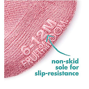 Fruit of the Loom Baby 6-Pack Breathable Cooling Mesh Crew-Length Socks - Unisex, Girls, Boys … (6-12 Months, Pink)