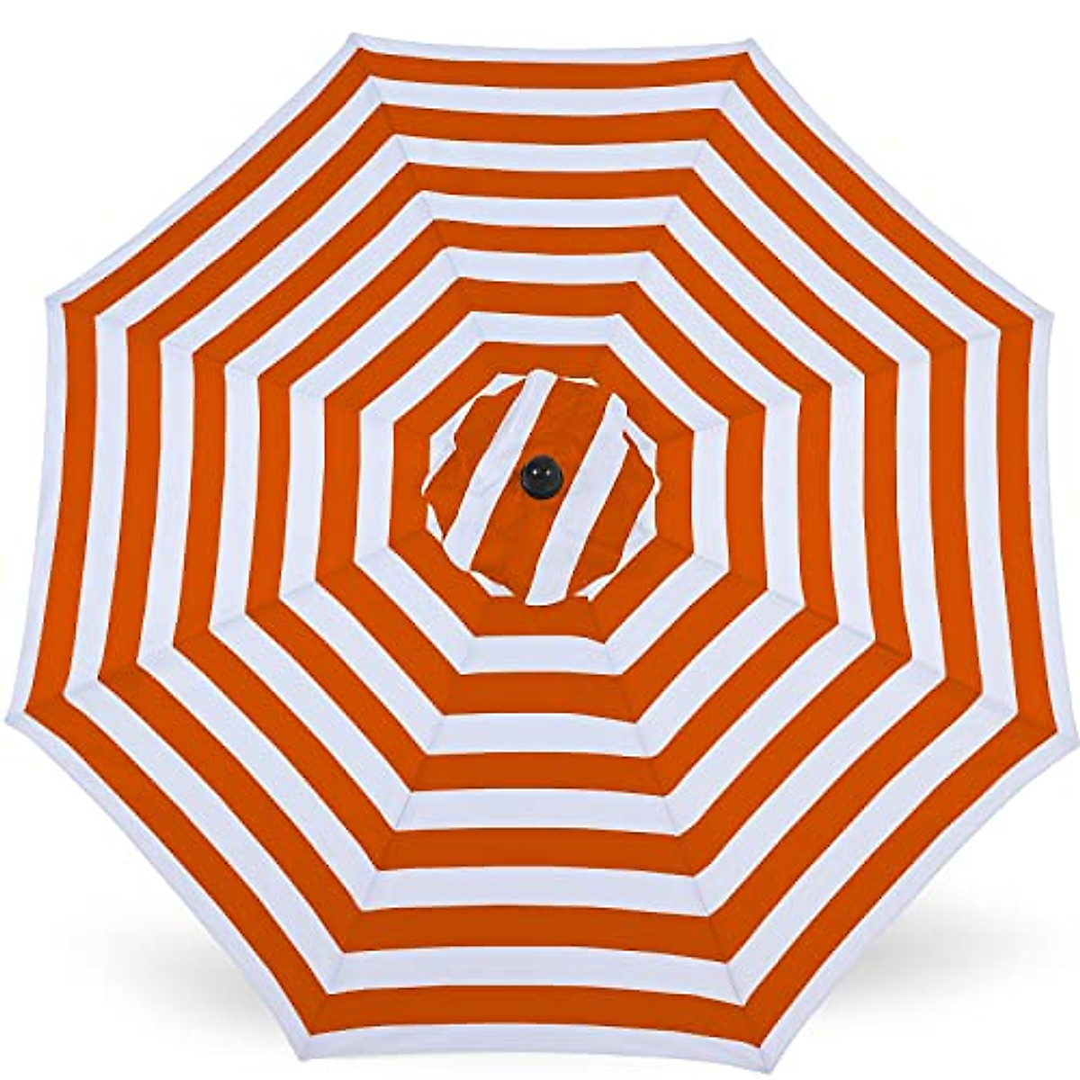 MASTERCANOPY Patio Umbrella 9 ft Replacement Canopy for 8 Ribs-Orange&White