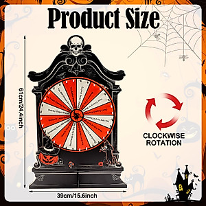 Poen Halloween Games for Adults Fortune Wheel Board Game Halloween Party Game Spinner Wheel Fortune Decor for Adults Carnival Party Game Casino Tabletop Supplies