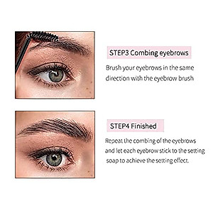 Eyebrow Soap, 3D Brows Styling Soap, Transparent Long Lasting Natural Eyebrow Wax Eyebrow Gel (1PCS)