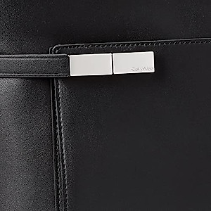 Calvin Klein Jade Tailored Tote, Black/Silver,One Size