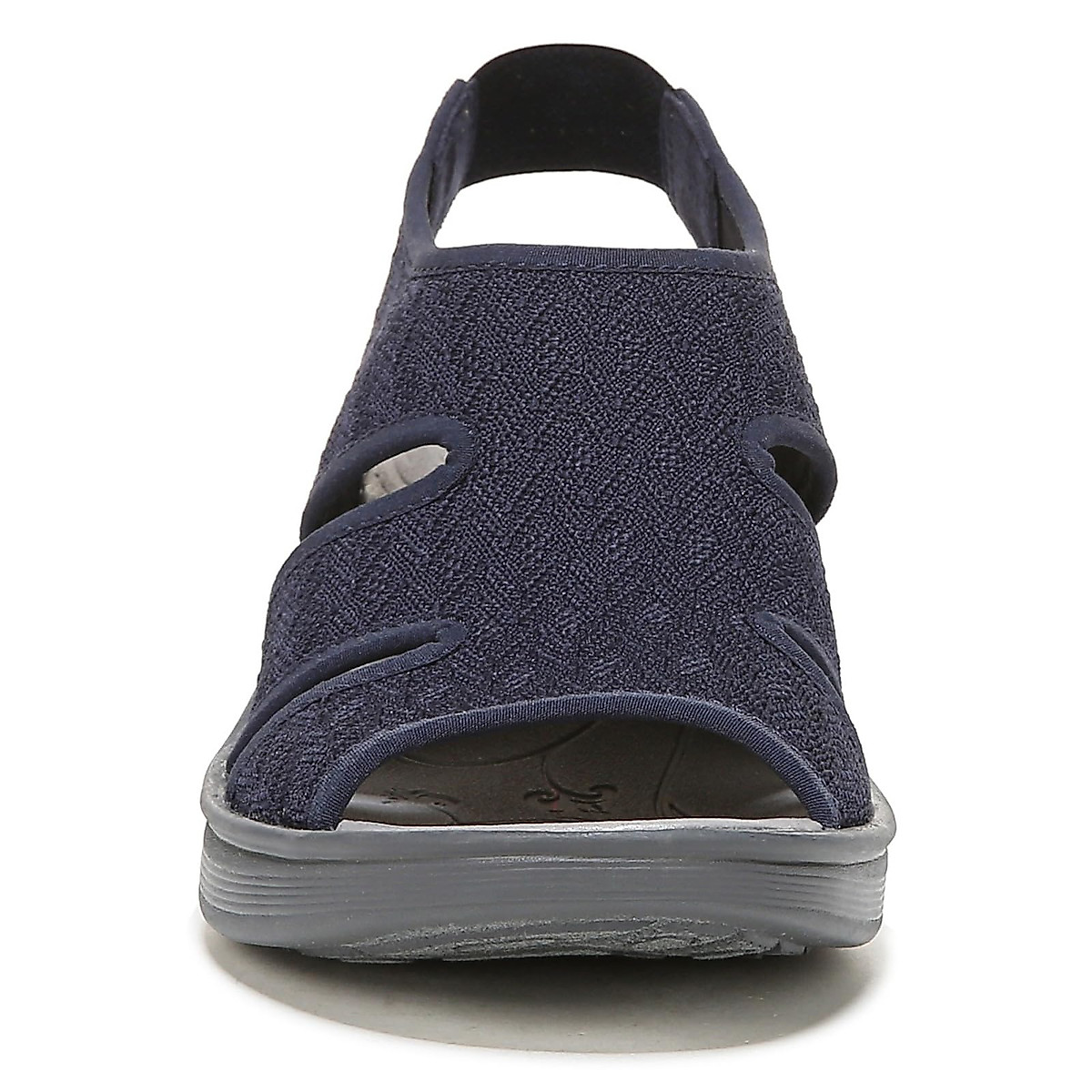 BZees Womens Daytona Slip-On Wedge Sandal Navy Blazer 6.5 M