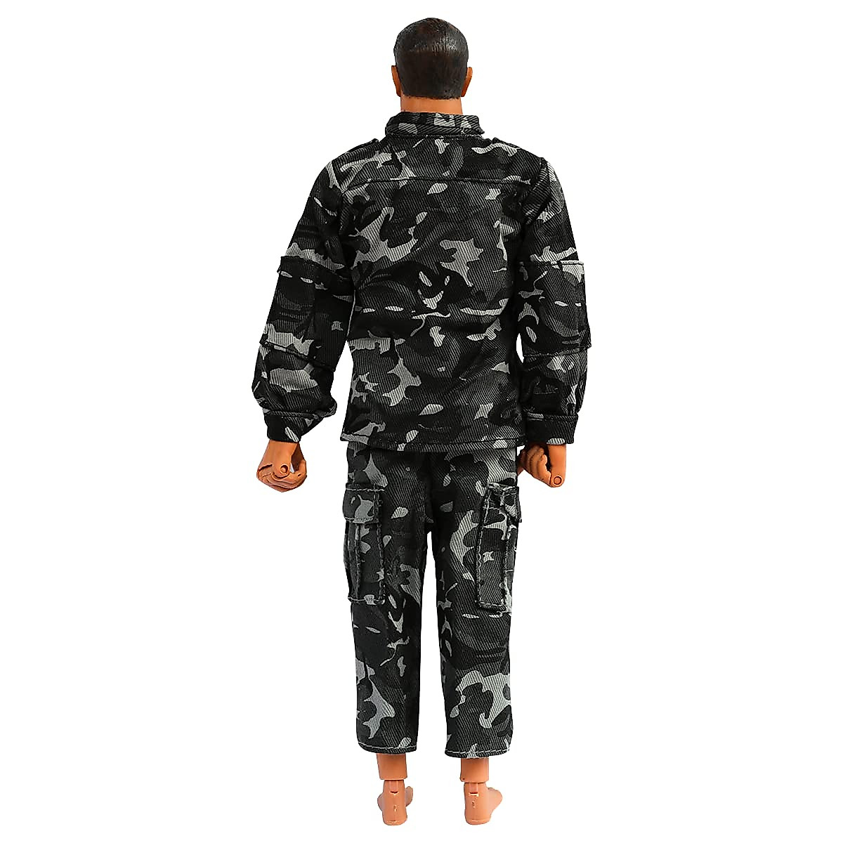 EBCO 2Pcs 1/6 Scale Tiger Strip Camo Military & Woodland Camouflage Suit for 12" Male Military Action Figure Body