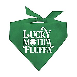Lucky Motha Fluffa Dog Bandana (Kelly Green)