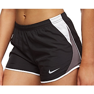 Nike Women's Dry 10K Running Shorts, Black/White/Dark Grey/Wolf Grey, X-Small