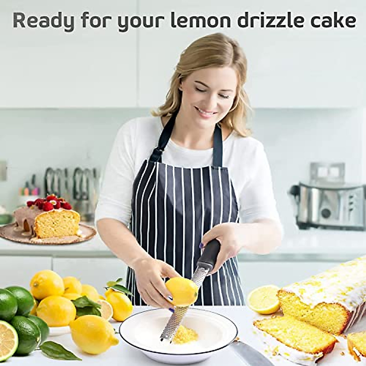 Sunivaca Zester, Lemon zester tool, Citrus Zester Grater with Handle, parmesan cheese grater, Sharp Fine Premium Stainless Steel Blade Heavy Duty, Dishwasher Safe