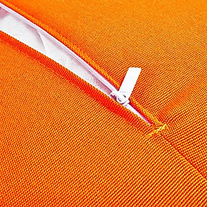 Outdoor Wicker Recliner Chair with 5.12'' Cushions, Automatic Adjustable Patio Chaise Lounge Chairs, Aluminum Frame. UV Proetcted and Rustless (Orange)