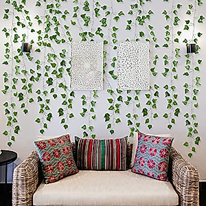 ARTKAIKE Fake Vines for Room Decor(12 Pack 84 Feet) Aesthetic Artificial Plant Ivy Leaves Hanging Greenery Garlands for Home Bedroom Wall Wedding Party Decor