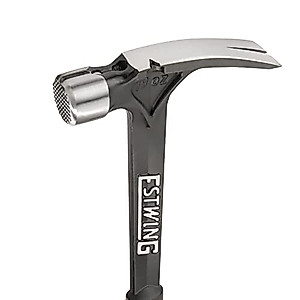 ESTWING Ultra Series Hammer - 19 oz Rip Claw Framer with Milled Face & Genuine Leather Grip - E19SM