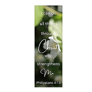 I Can Do All Things Through Christ Who Strengthens Me Bible Verse Philippians 4 13 Bookmark Religious Christian Bookmarks Made in USA for Church Groups Bulk Pack of 100