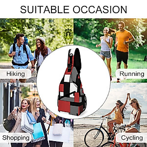 IMPCOKRU Sling Bag for Men Women Crossbody Backpack 4(4),Lightweight Shoulder Backpack for Causal Sport Travel Hiking.