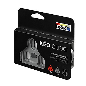 LOOK Cycle - KEO Grip Cleat Cycling Cleats – Anti-Slip Surface - Minimum Weight, Compact Size - 4.5° Angular Freedom - Color Grey