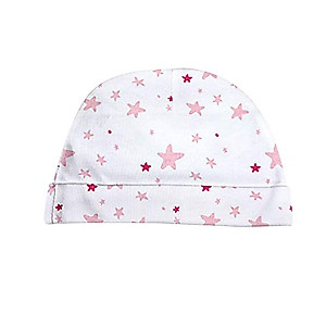 Newborn Baby Boy Baby Girl Hats 0-6 Months Unisex Organic Cotton Caps and Mittens Set 10-Piece, Pink1