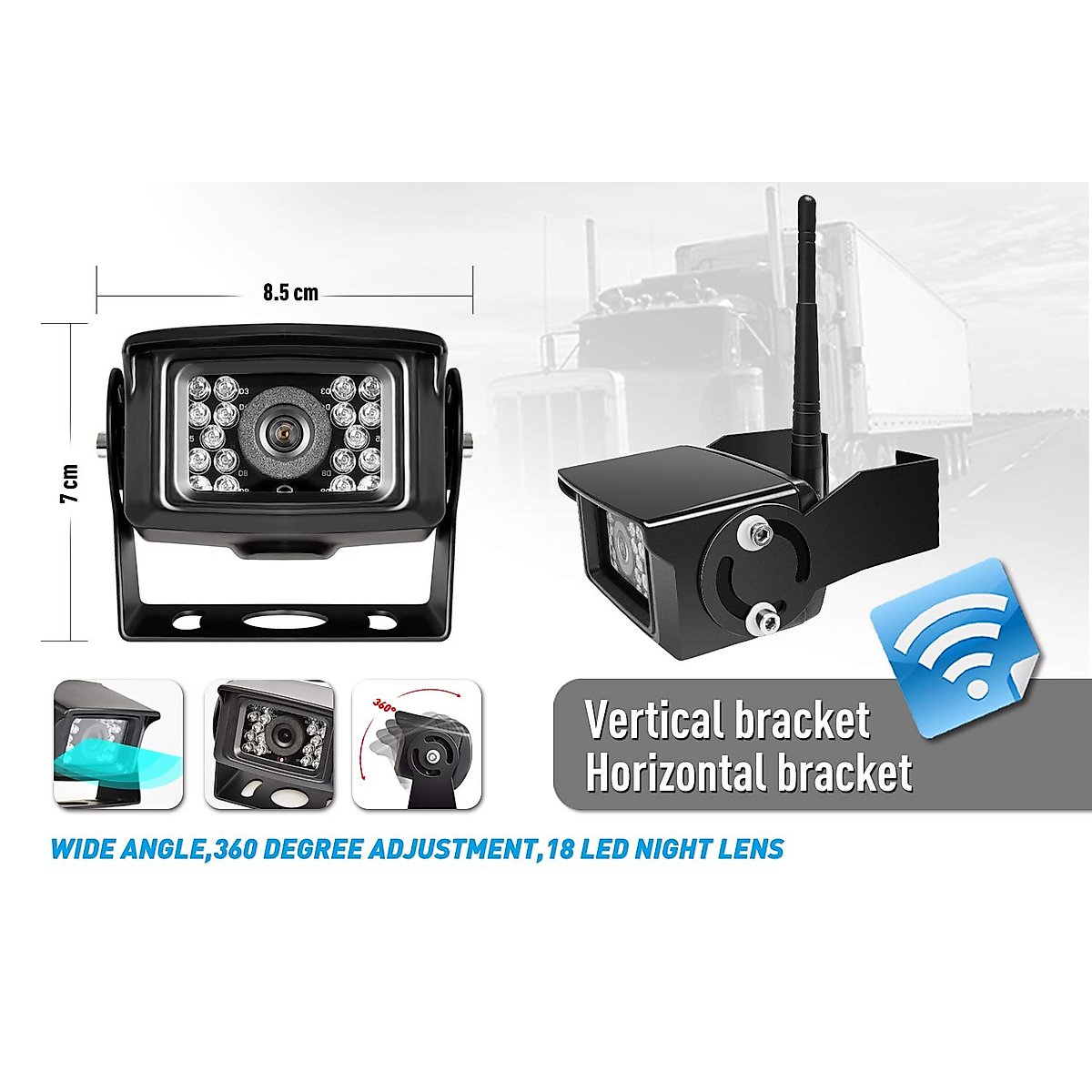 ZEROXCLUB Single Rear View Camera only for W01 WX02 BW4 System purchases Before March 2021 (CM-W01) (Please Ask The Seller if it is Compatible Before Purchasing)