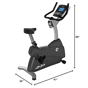 Life Fitness C1 Upright Indoor Cycling Exercise Bike with Go Console