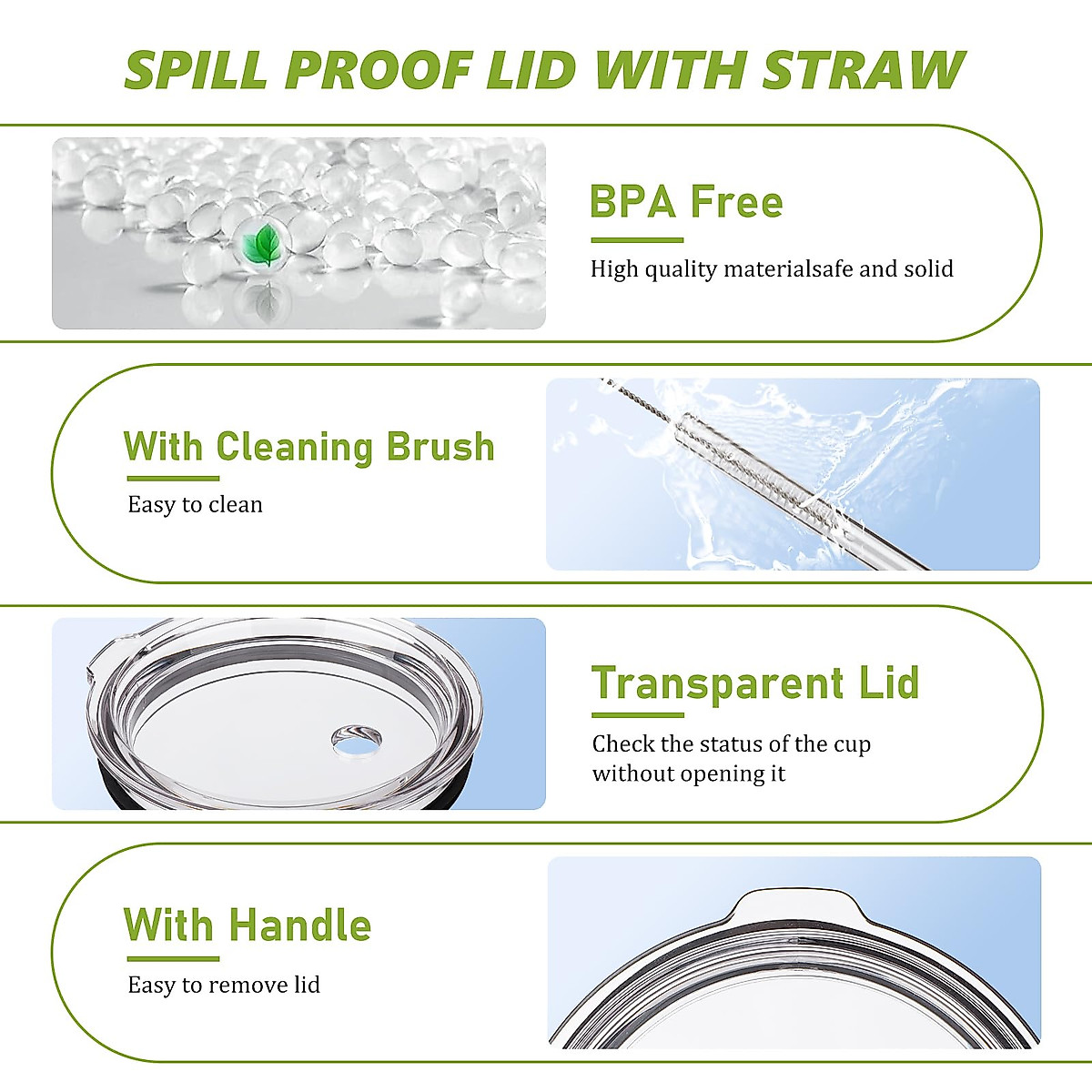 20 oz Tumbler Straw Lid, Replacement Lids for YETI 20 oz Tumbler, 20oz Straw Lids for yeti rambler straw lid 16 oz Pint, 20 oz Tumbler, 24 oz Mug, 25 oz Straw Mug, BPA Free and Shatter-proof, 2 Pack