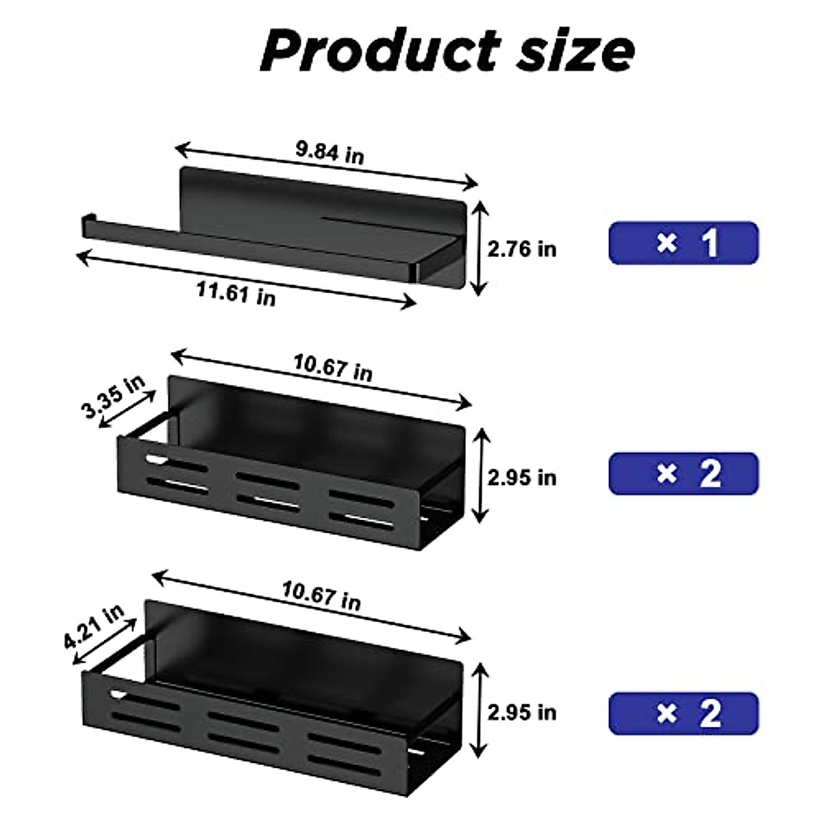 Carwiner Magnetic Spice Rack for Refrigerator 4 Tiers and Paper Towel Holder, Magnetic Refrigerator Organizer, Strong Magnetic Fridge Shelf, Rustproof Side Fridge Storage Rack for Kitchen