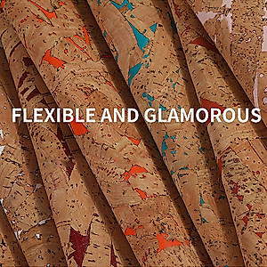 Wood-Patterned Cork Fabric Sheet Sized 23" x 53" (60x135cm), Ideal for Creating DIY Projects Like Wallets, Bags, and Shoes