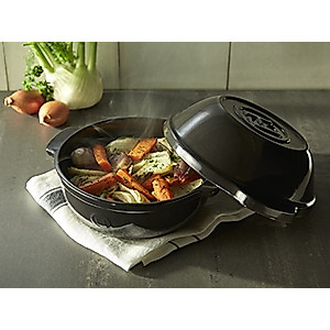 Emile Henry Ceramic Bread/Potato Cooker | Burgundy