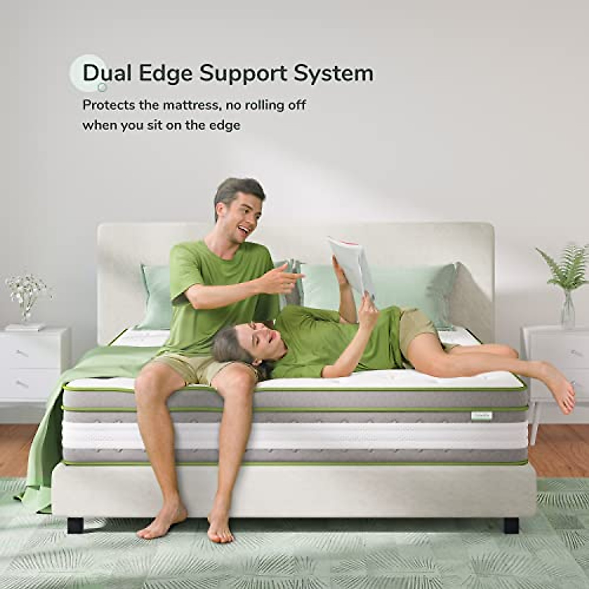 Novilla Queen Size Mattress, 12 Inch Hybrid Pillow Top Queen Mattress in a Box with Gel Memory Foam & Individually Wrapped Pocket Coils Innerspring for a Cool & Peaceful Sleep