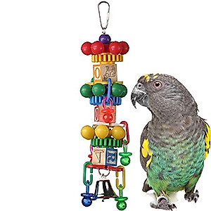 Super Bird Creations SB676 Spin Tower Bird Toy, Large Bird Size, 13" x 3" x 3"