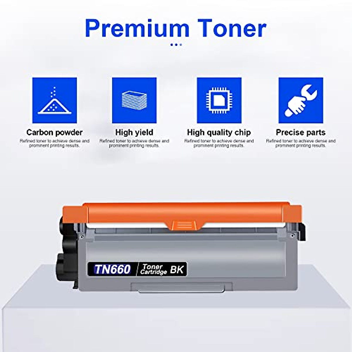 TN-660 Toner Cartridge, MFC-L2740DW MFC-L2700DW Toner, ALUMUINK Replacement for Brother TN660 TN-660 TN 660 for HL-L2300D DCP-L2520DW HL-L2360DW DCP-L2520DW HL-2320D Printer (1Pack, High Yield)