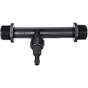 Wytino Fertilizer Injector Tube, Irrigation Venturi Fertilizer Injector 1/2" 3/4” 1” Inch Garden Fertilizer Mixer Injector, Agriculture Device Plastic, Black(1/2 inch)