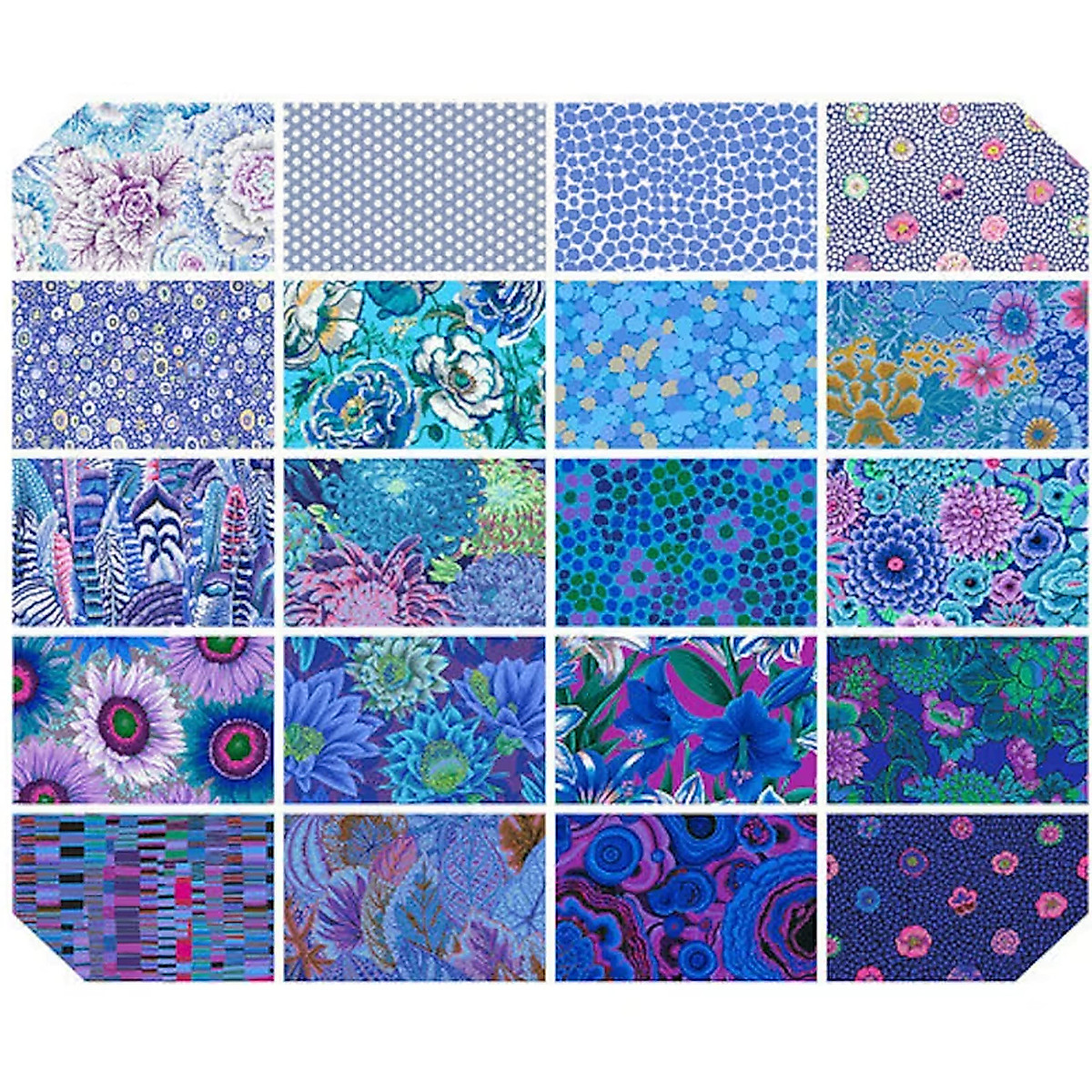 Kaffe Fassett Collective Classics Plus Lake Design Roll 40 2.5-inch Strips Jelly Roll FreeSpirit