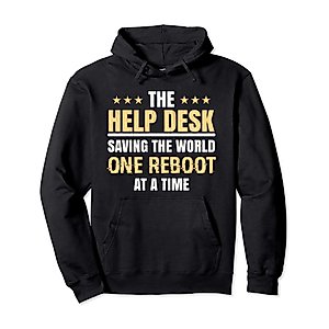 Help Desk One Reboot At A Time User Support Technician Pullover Hoodie