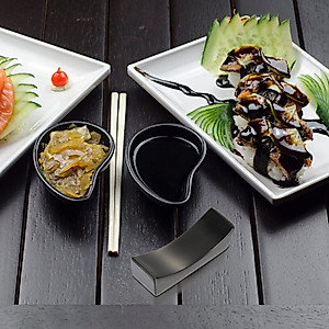 YARNOW 2pcs Stainless Steel Chopstick Rest Chopsticks Fork Holder Rest Holder Metal Spoon Stand And Fork Rest Metal Chopstick Rest Table Forks Holders Tableware Coffee 304 Stainless Steel