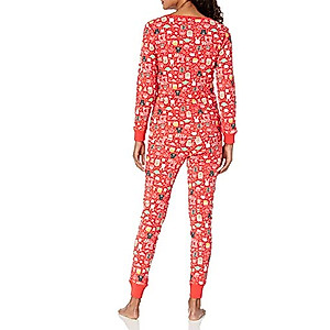 Amazon Essentials Disney | Marvel | Star Wars Women's Snug-Fit Cotton Pajama Sleepwear Sets - Discontinued Colors, Star Wars Holiday - Womens Snug-fit, Medium