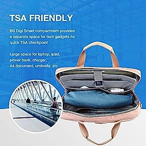 BAGSMART Laptop Bag for Women, 15.6 Inch Laptop Briefcase, RFID Blocking Laptop Case, Computer Bag Shoulder Messenger Bag