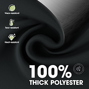 Pureegg Table Cloth - Polyester Table Cloth for Rectangle Table, 60''x84'' Tablecloth, Decorative Tablecloths for Parties, Dinings, Picnics, Washable & Ironable, Black